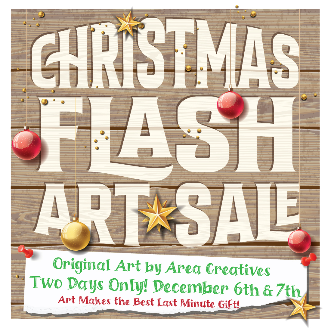 Christmas Flash Art Sale featuring Local Artists in the Merkle Gallery ...