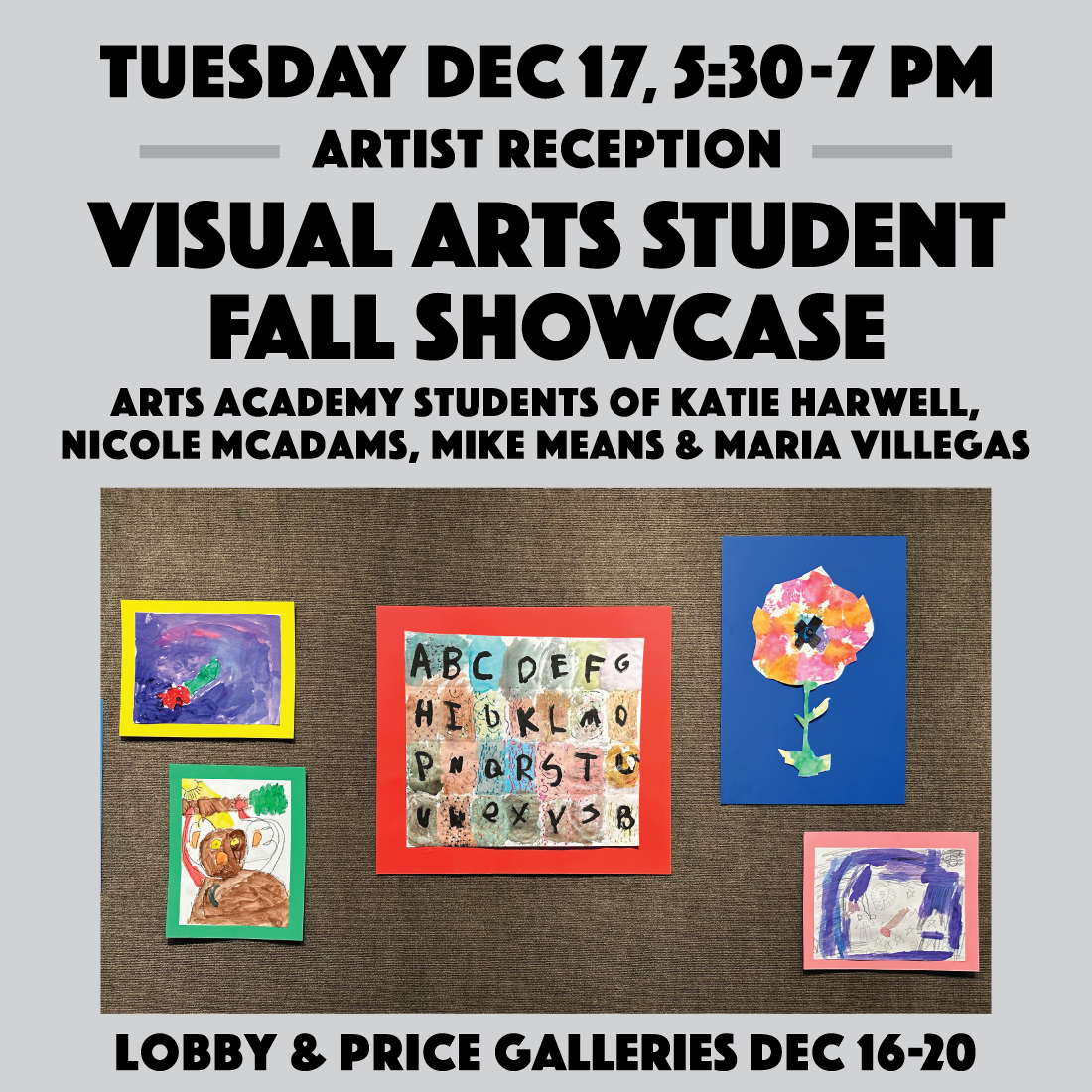 Fall 2024 Arts Academy Showcase for SAAC Visual Arts Students • Price ...